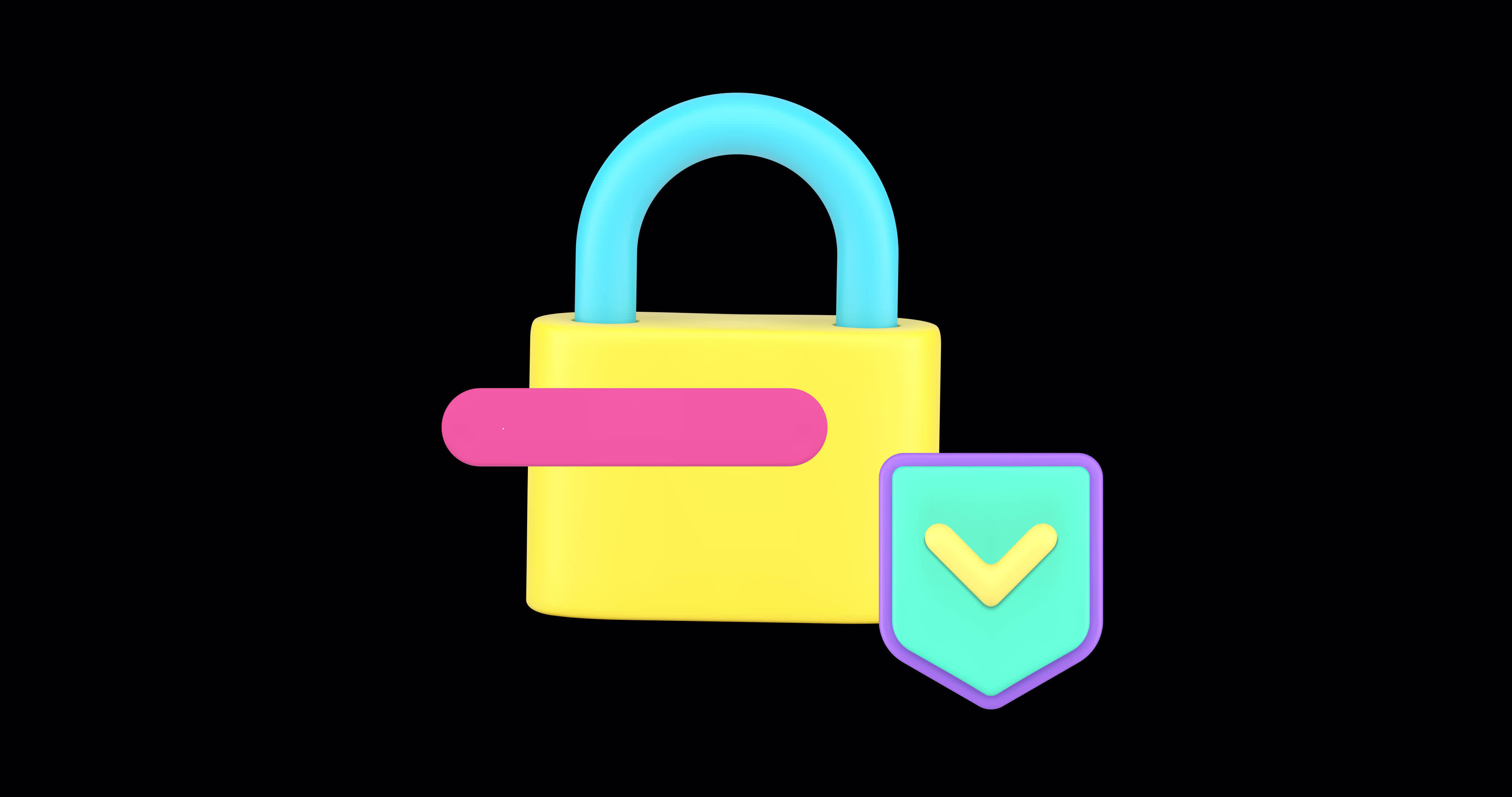 Data Protection Password Identification Access Information Security 3d Icon Animation With Alpha