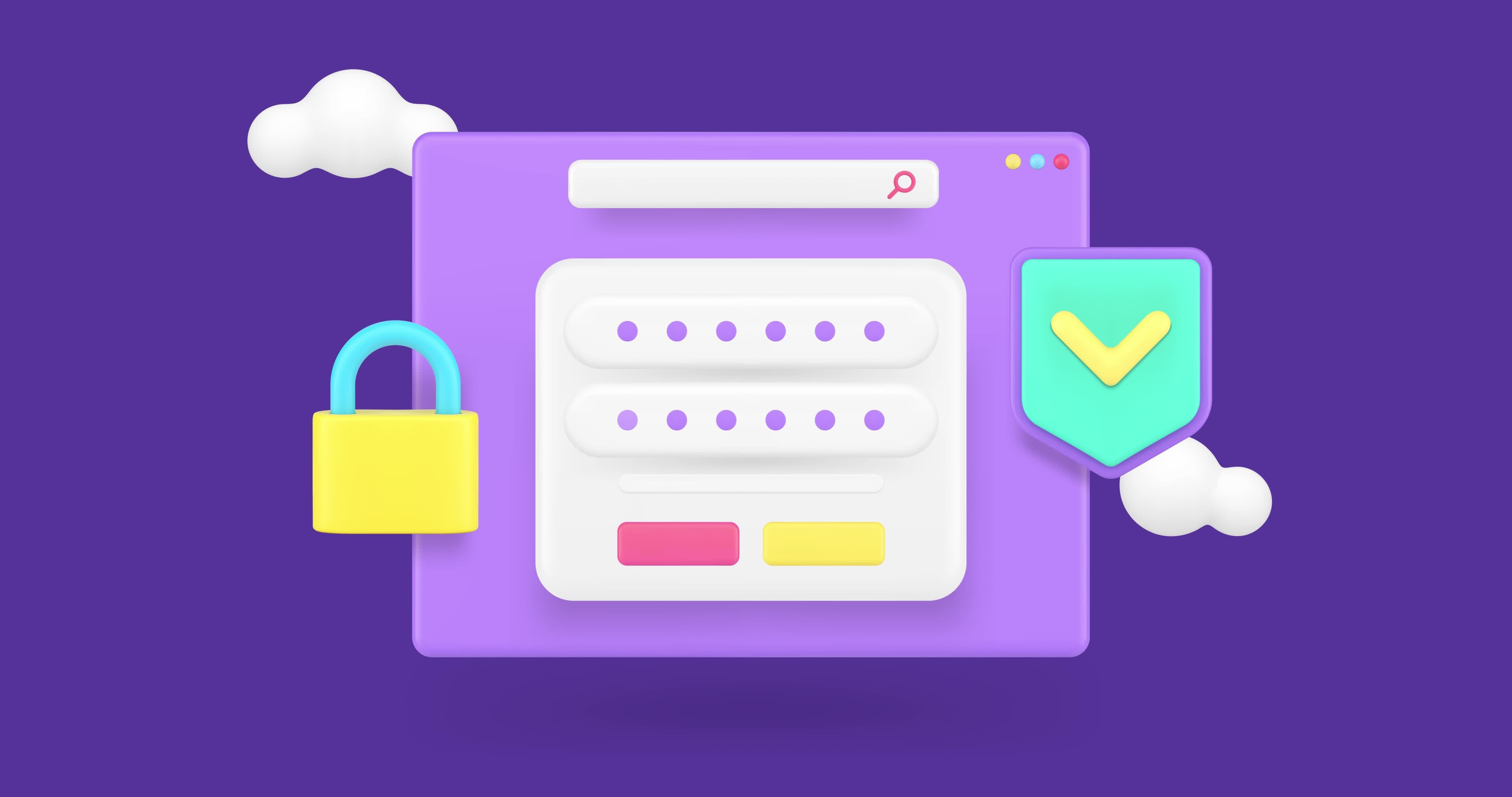 Data Information Security Personal Account Password Access Cyber Protect 3d Icon Animation