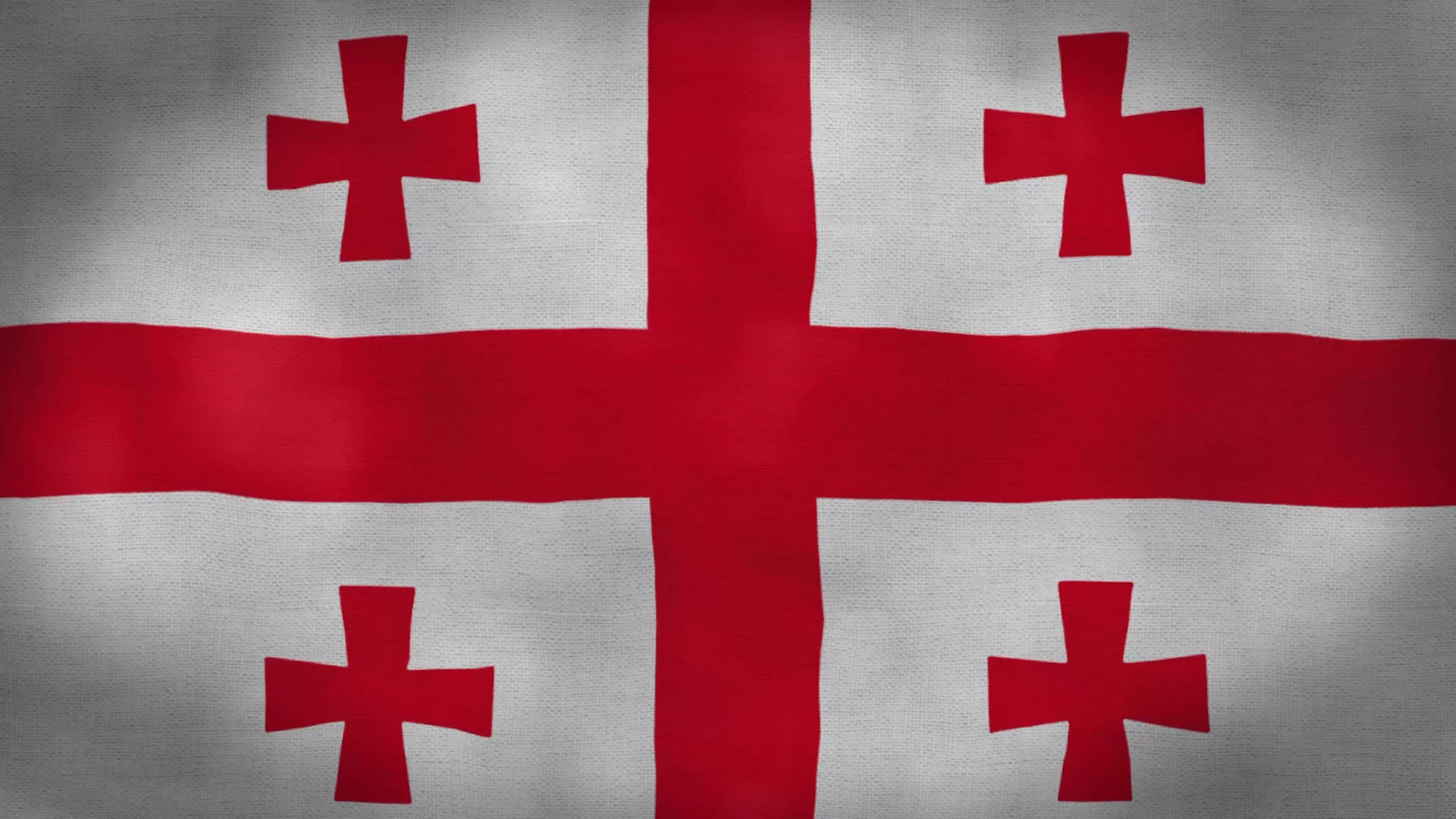 Closeup Of Georgia Flag Georgia Waving Flag In The Wind Seamless