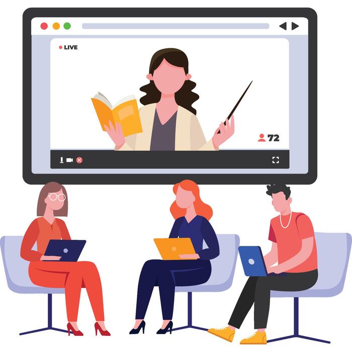 Online Lecture Vector Art, Icons, and Graphics for Free Download