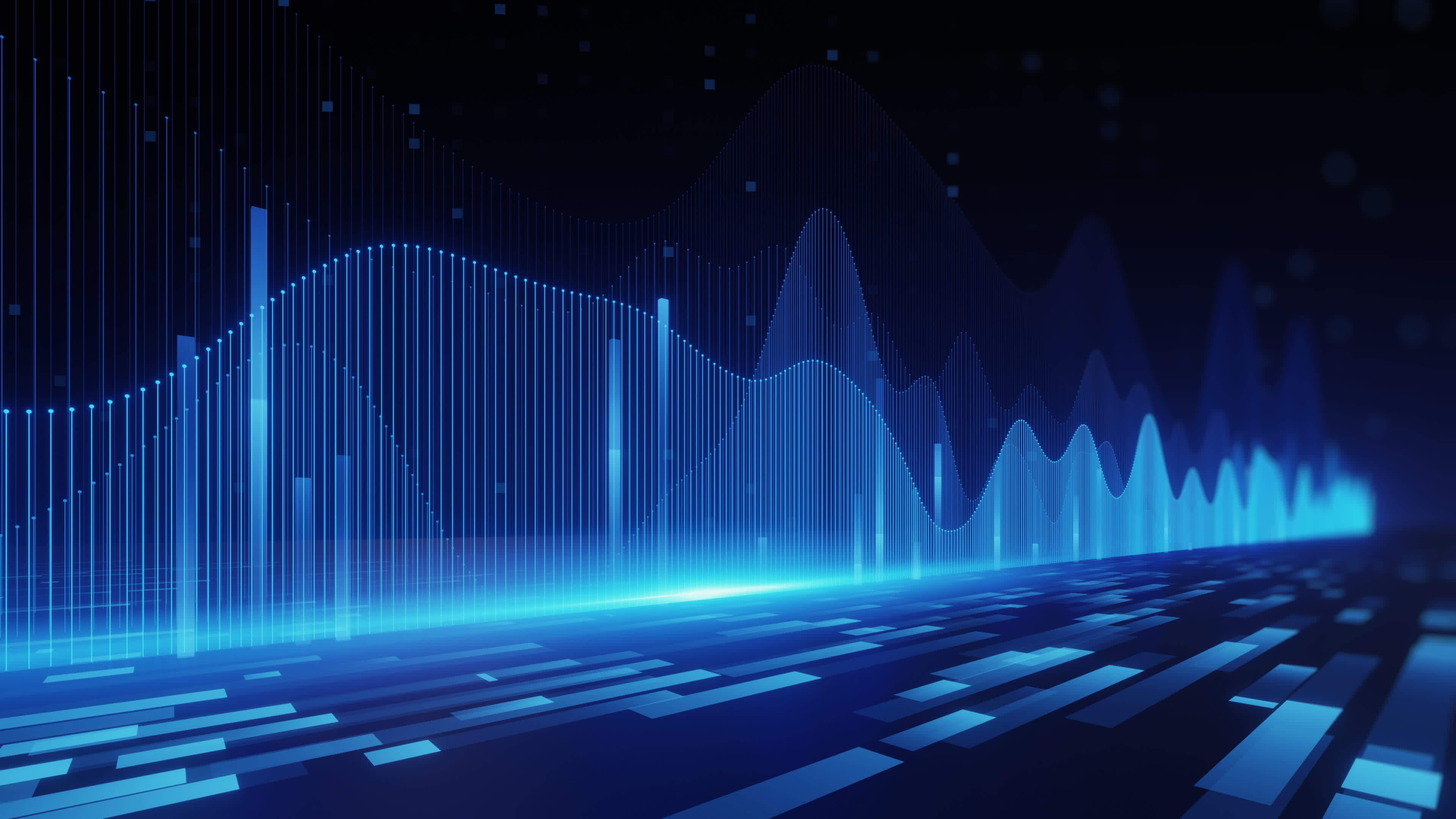 Dynamic Blue Digital Audio Waveform Visualization 46269625 Stock Video at Vecteezy