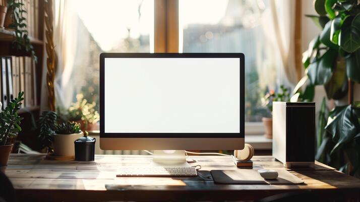 Desk Monitor Stock Photos, Images and Backgrounds for Free Download