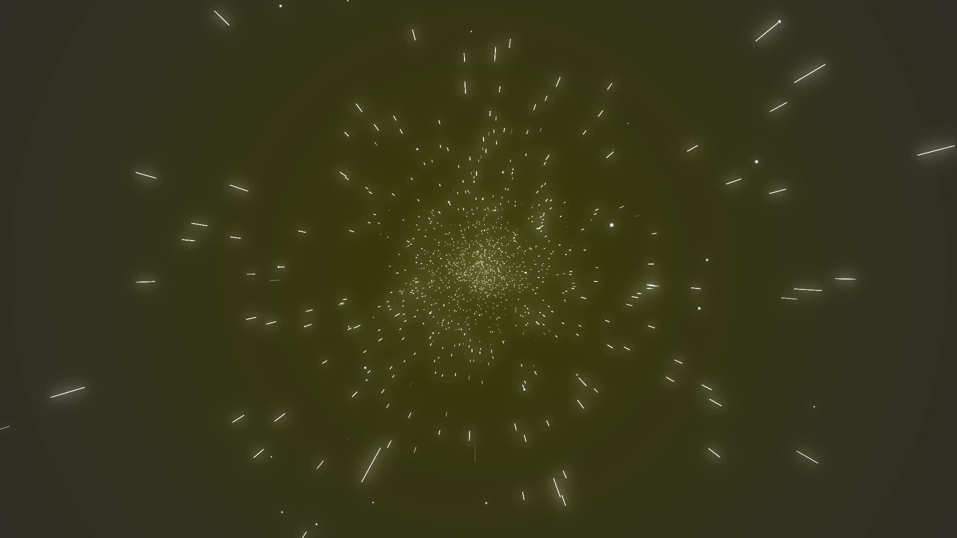 Hypersonic jump through the stars into space. Animated background of particle lines forming a ...