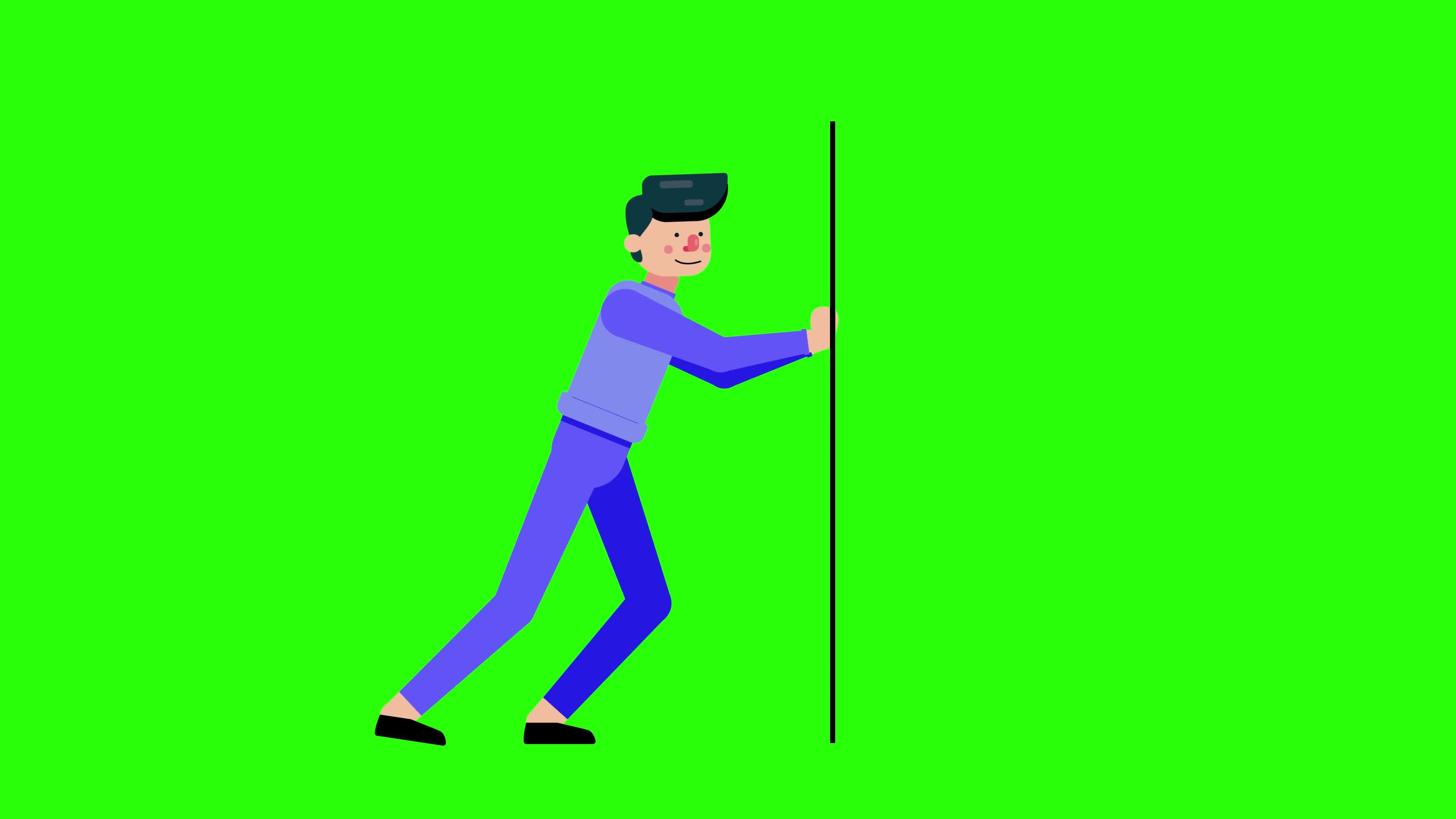 Push Walk Animation 46296936 Stock Video At Vecteezy