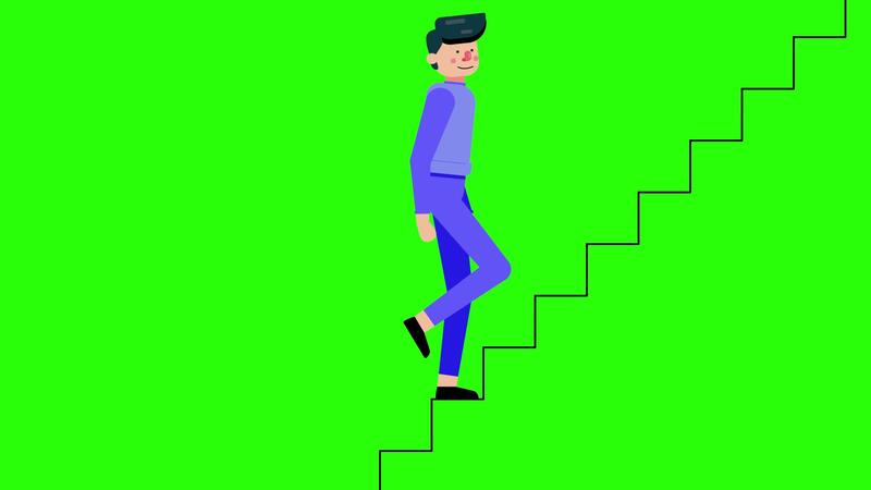 climb stairs version 2 animation 46296943 Stock Video at Vecteezy