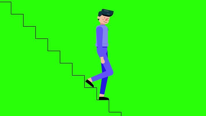 Stairs Animation Stock Video Footage for Free Download