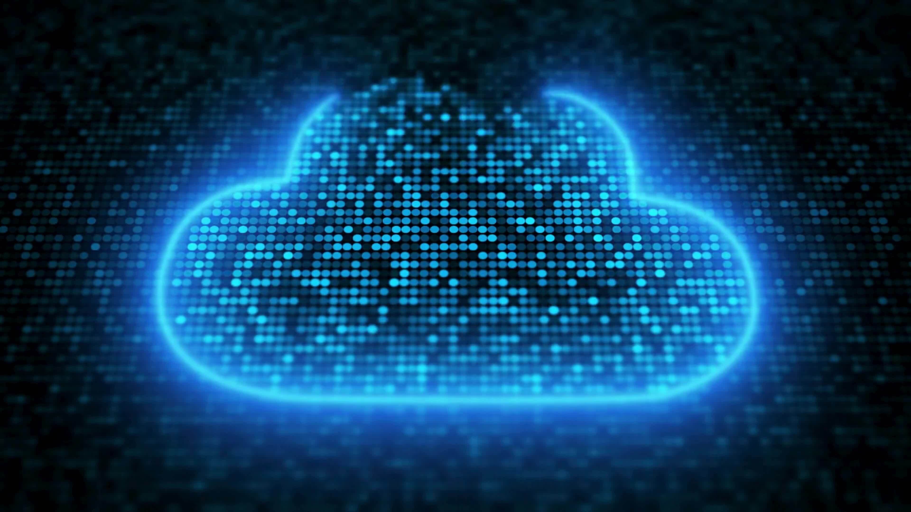 Cloud Computing Cyber Technology Background Internet Data Storage Database And Mobile Server