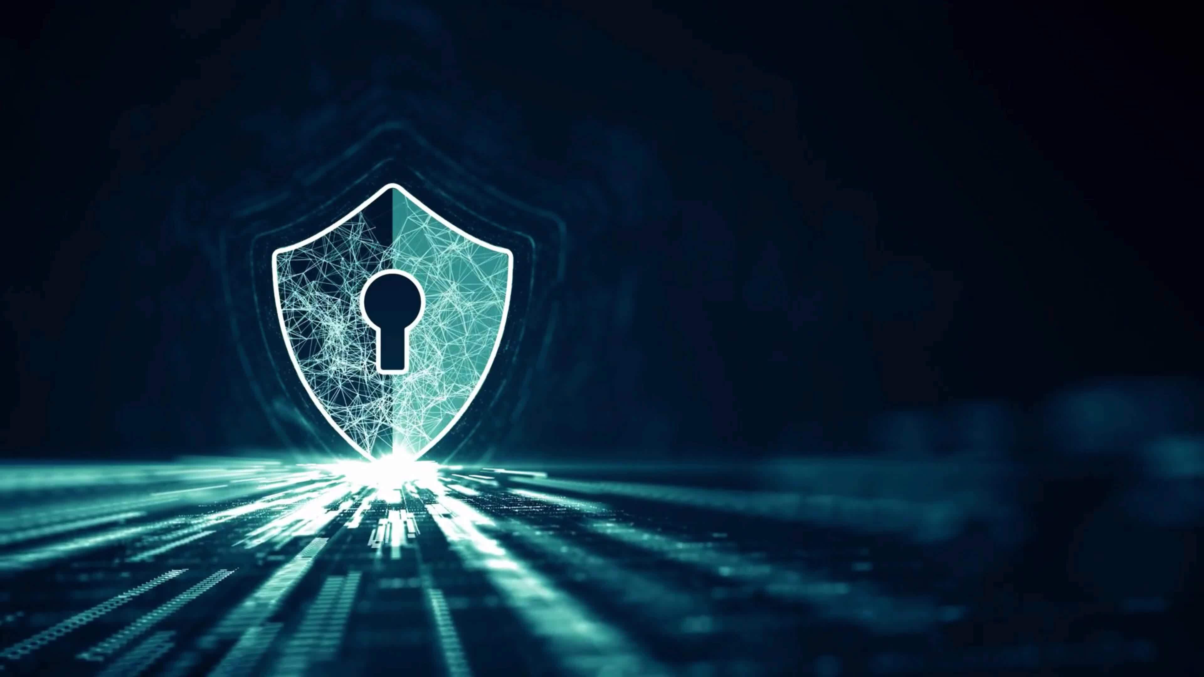 Digital padlock icon, cyber security network and data protection ... Digital padlock icon, cyber security network and data protection ...