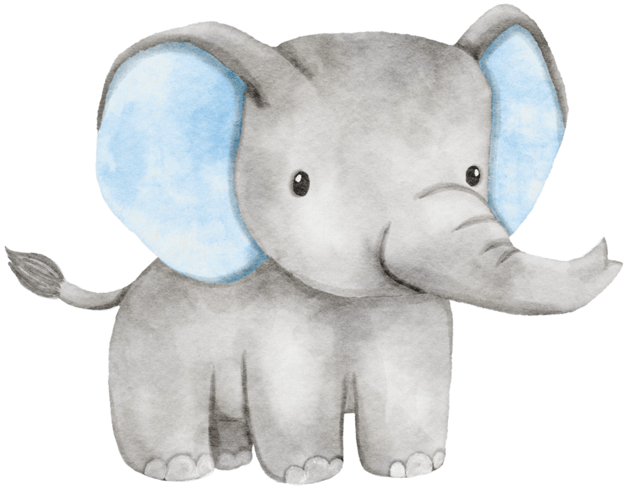 Baby Elephant Watercolor PNGs for Free Download