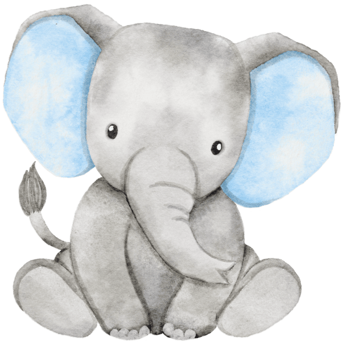 Baby Elephant Watercolor PNGs for Free Download