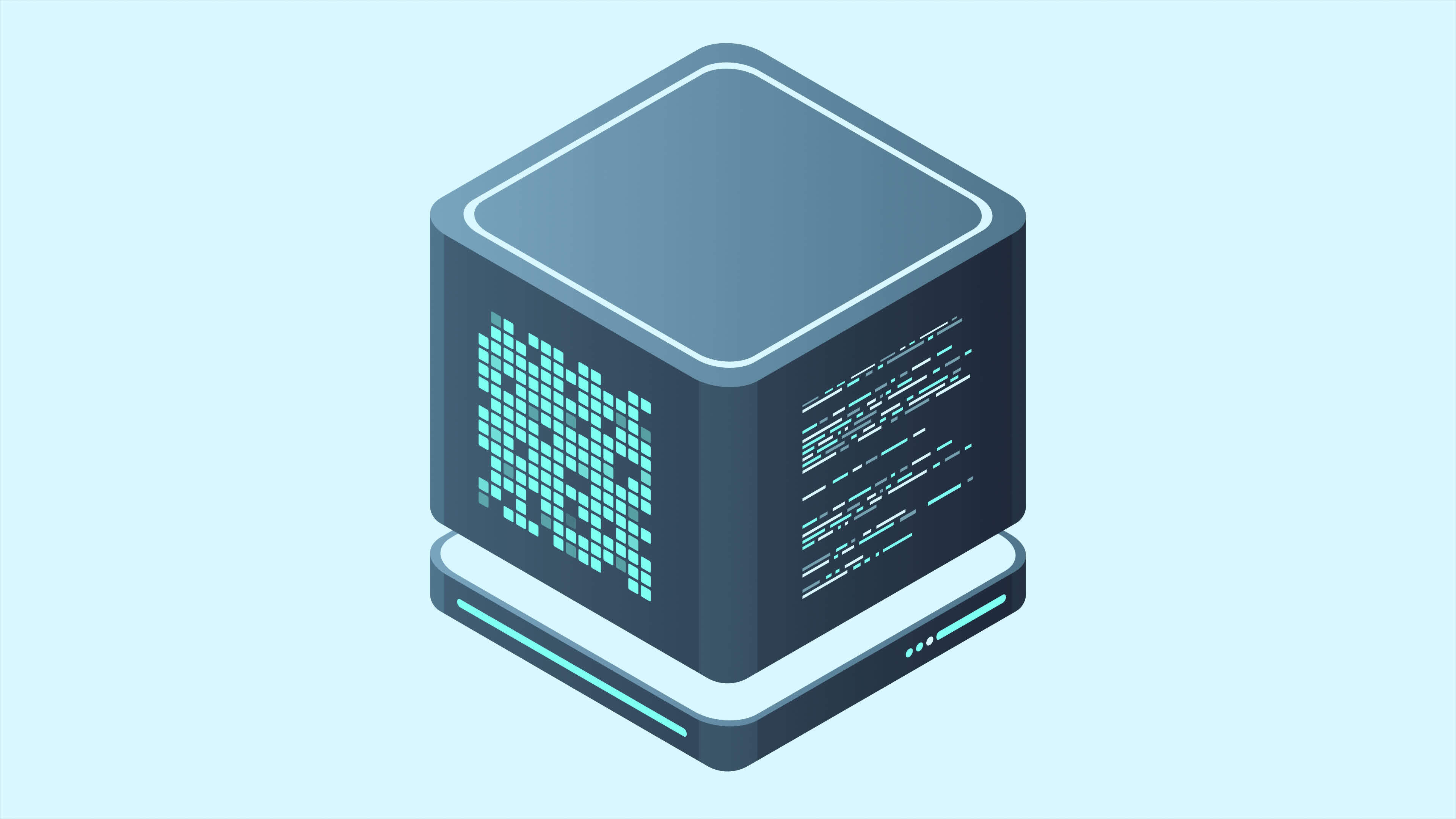 Isometric futuristic server animation. Isometric database or data ...