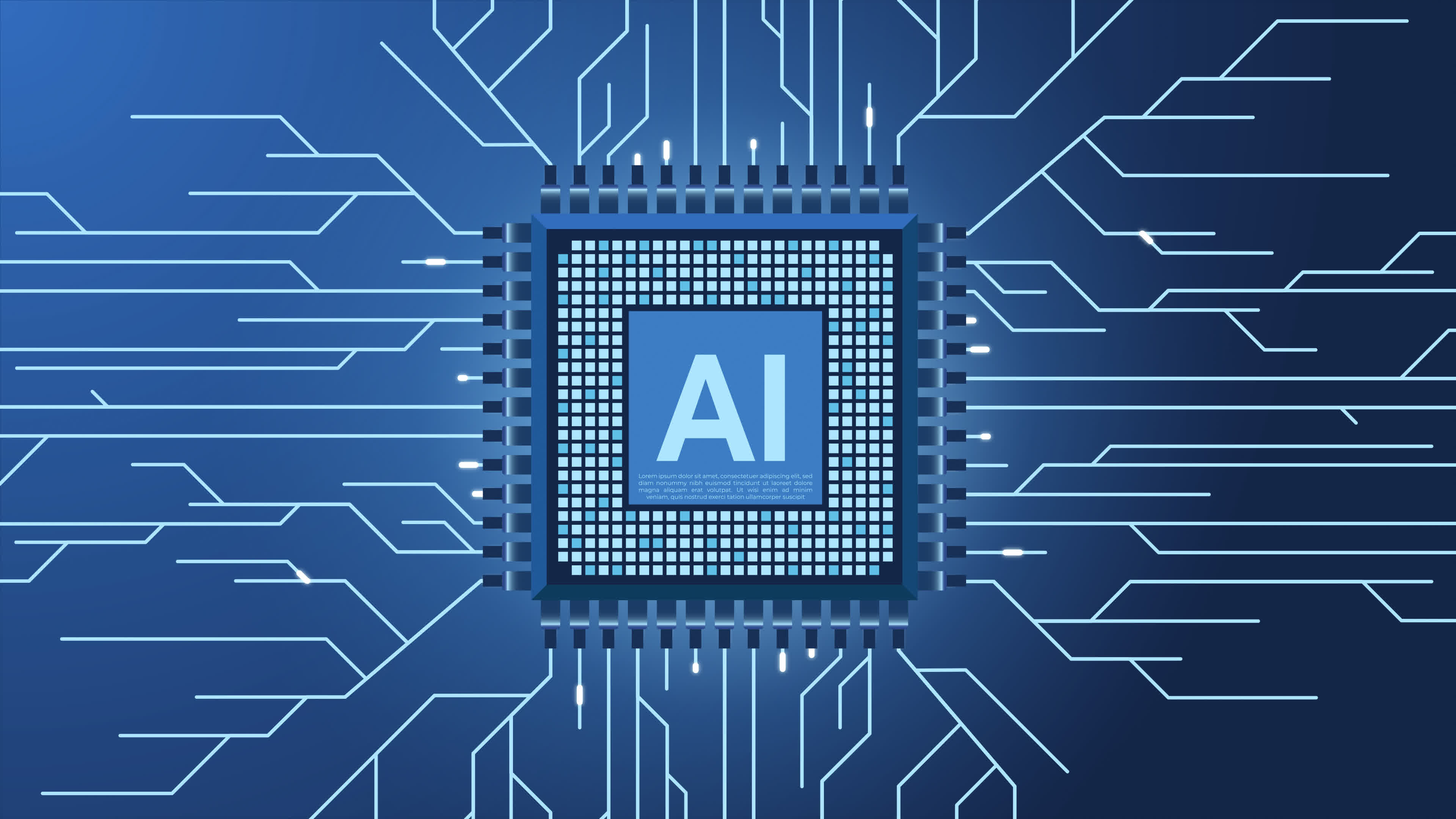 Artificial intelligence micro chip animation. Quantum computing ... Artificial intelligence micro chip animation. Quantum computing ...