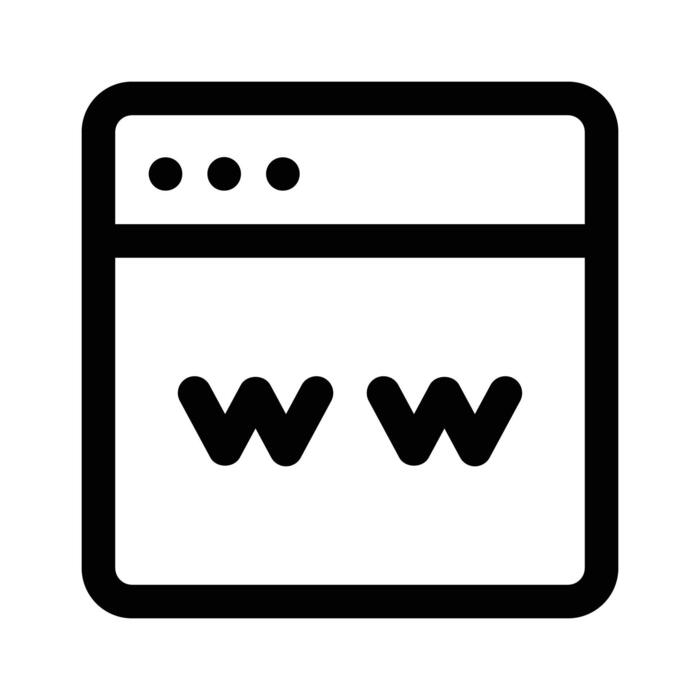 Website Icon White Vector Art, Icons, and Graphics for Free Download