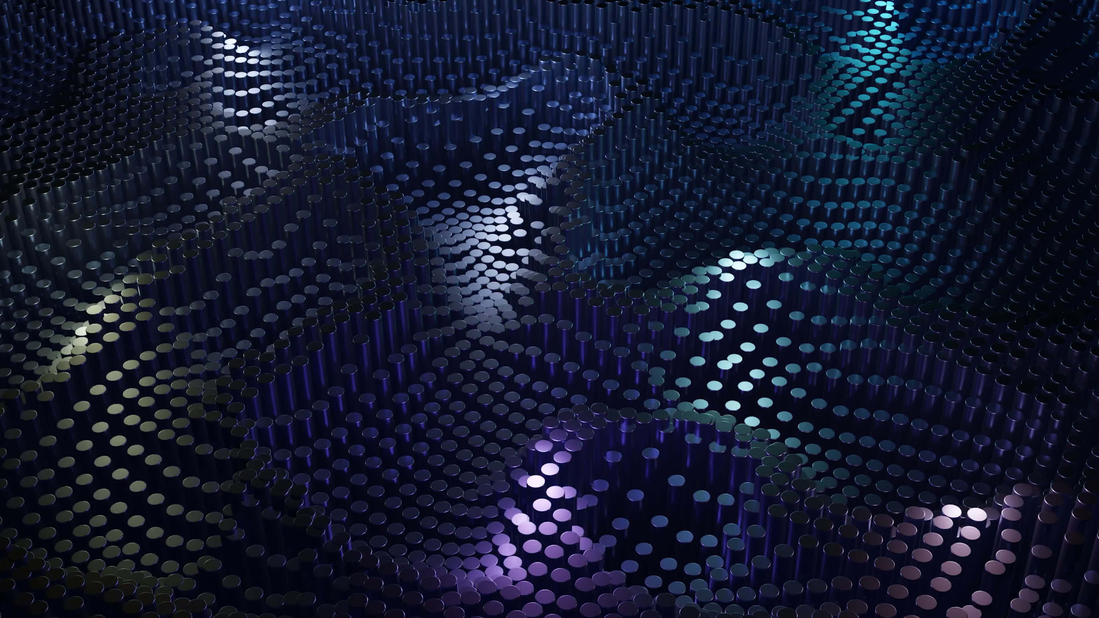 Abstract Loopable Animation With Slowly Flowing Waves Of Particles