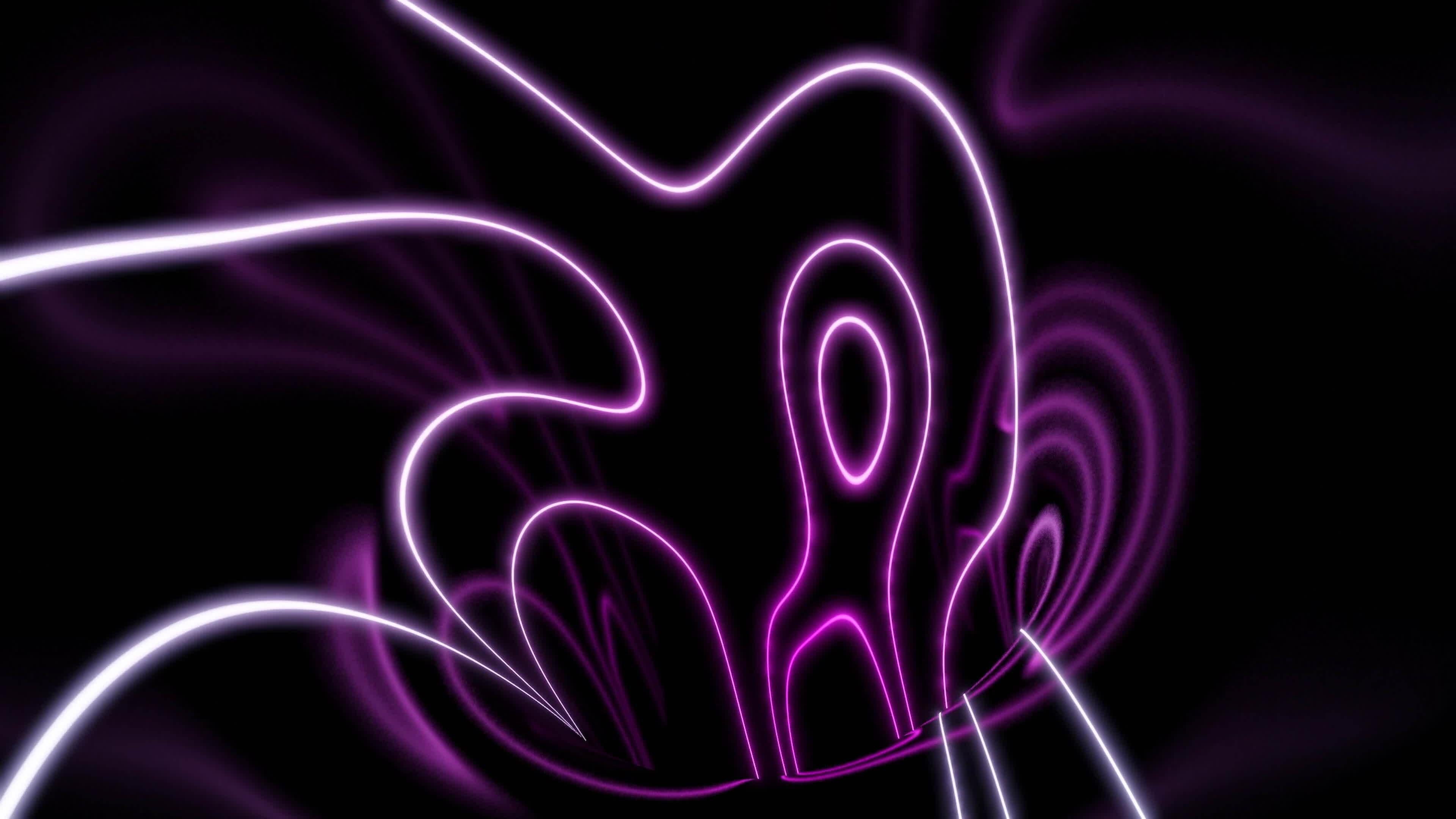 Abstract Curving And Spinning Abstraction With Rows Of Pink Lines On A
