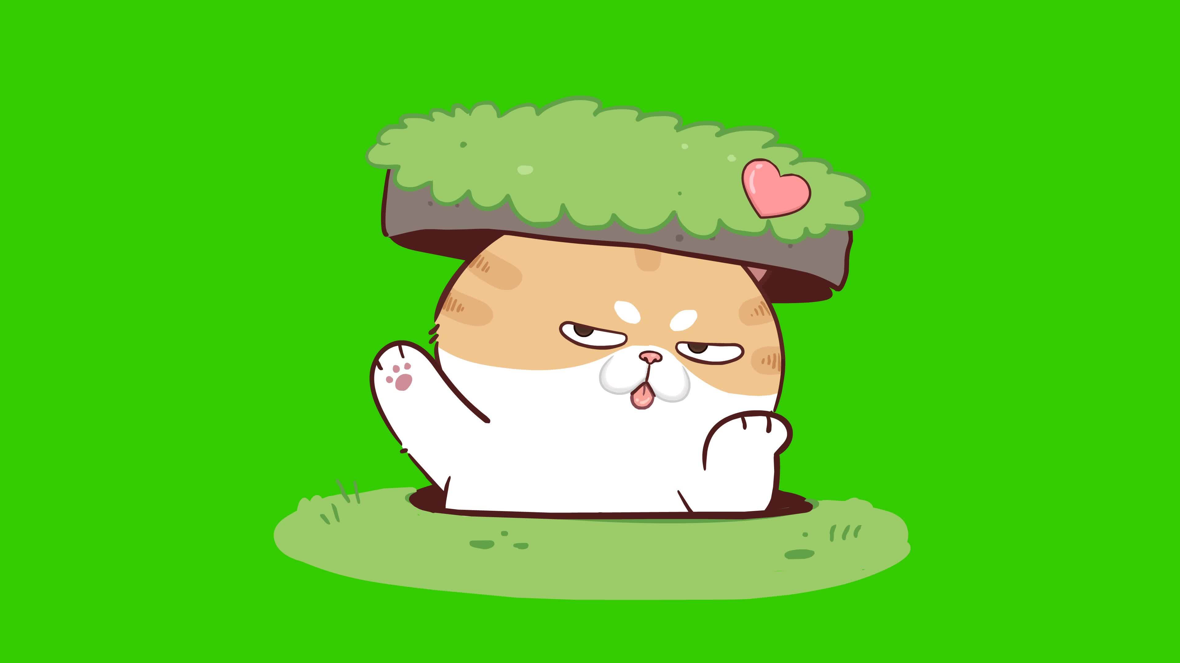 Animated Funny Cat Popping Up From Underground Hole Green Screen 46403259 Stock Video At Vecteezy