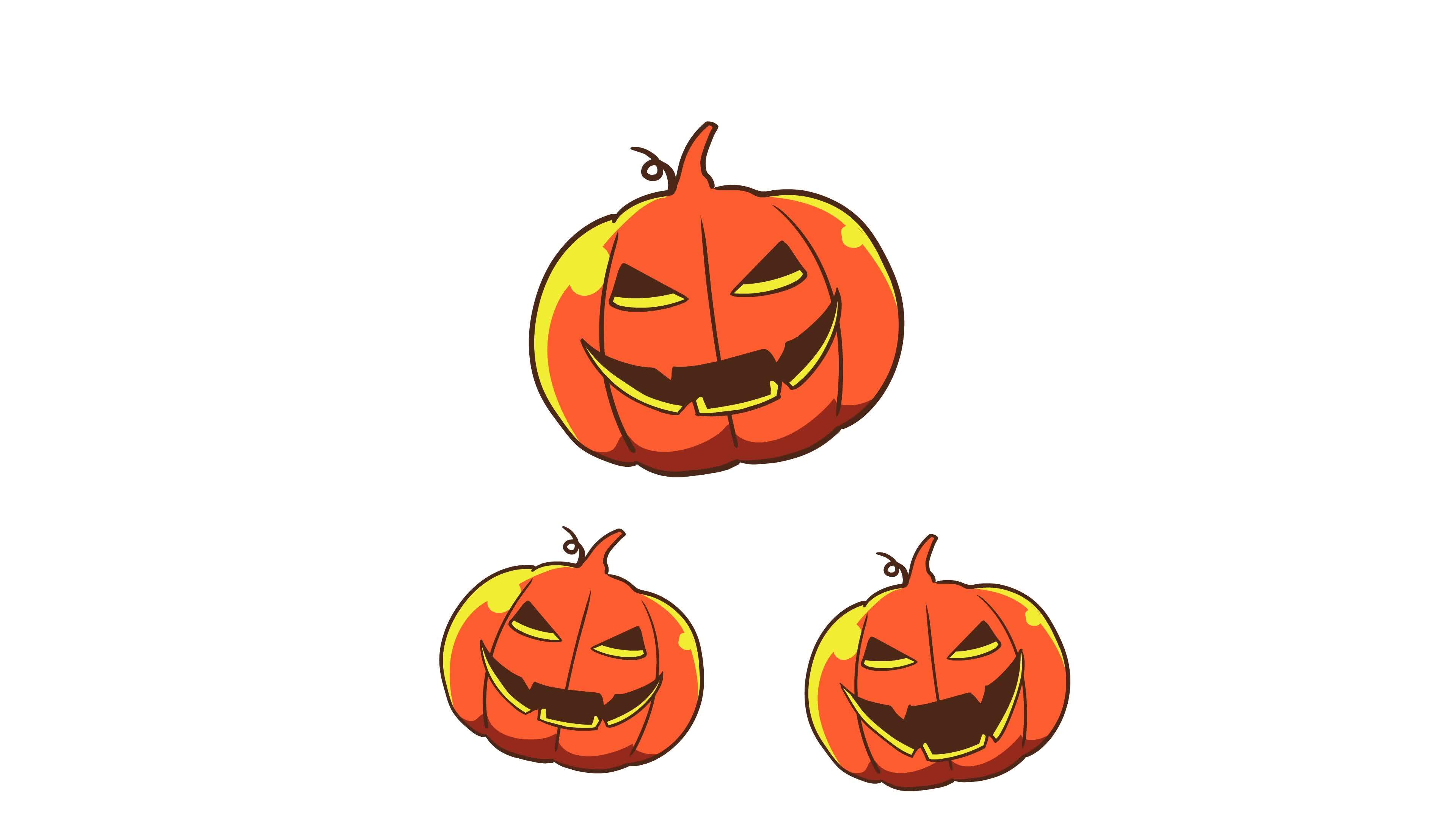 Animated Halloween Cartoon Laughing Pumpkin - White Background 46403600 Stock Video at Vecteezy