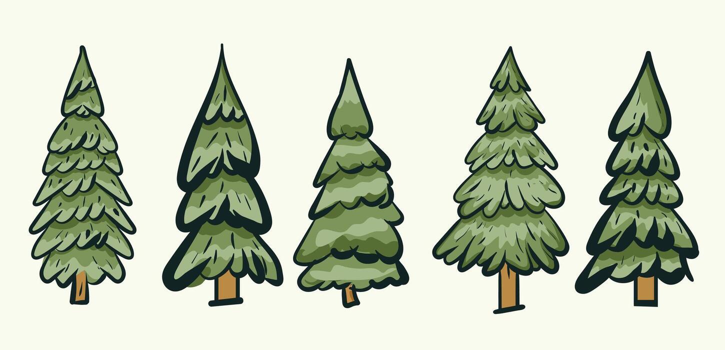 3 Pine Trees Vector Art, Icons, and Graphics for Free Download