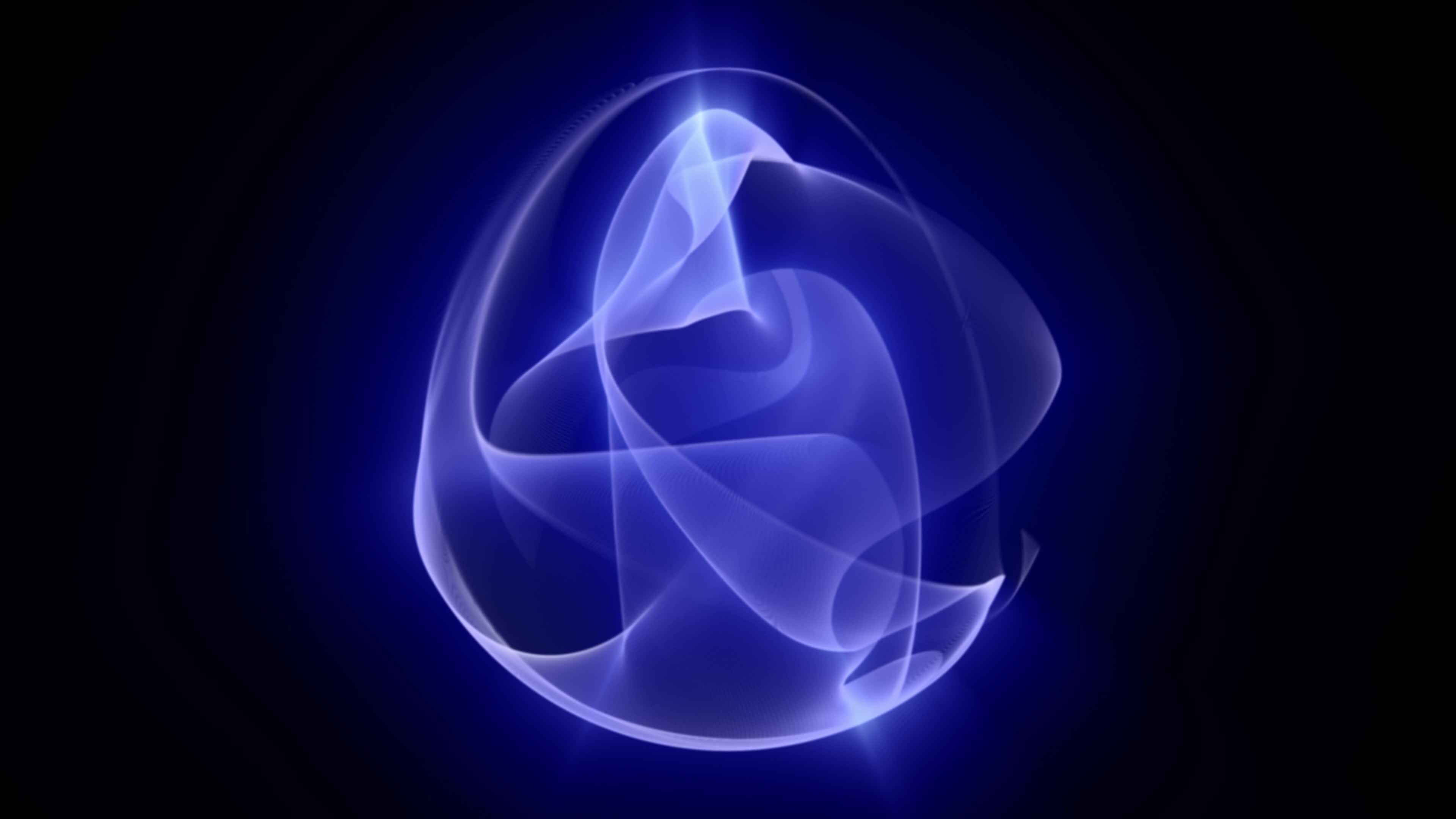 Abstract Blue Energy Sphere Seamless Loop Background Animated Wave