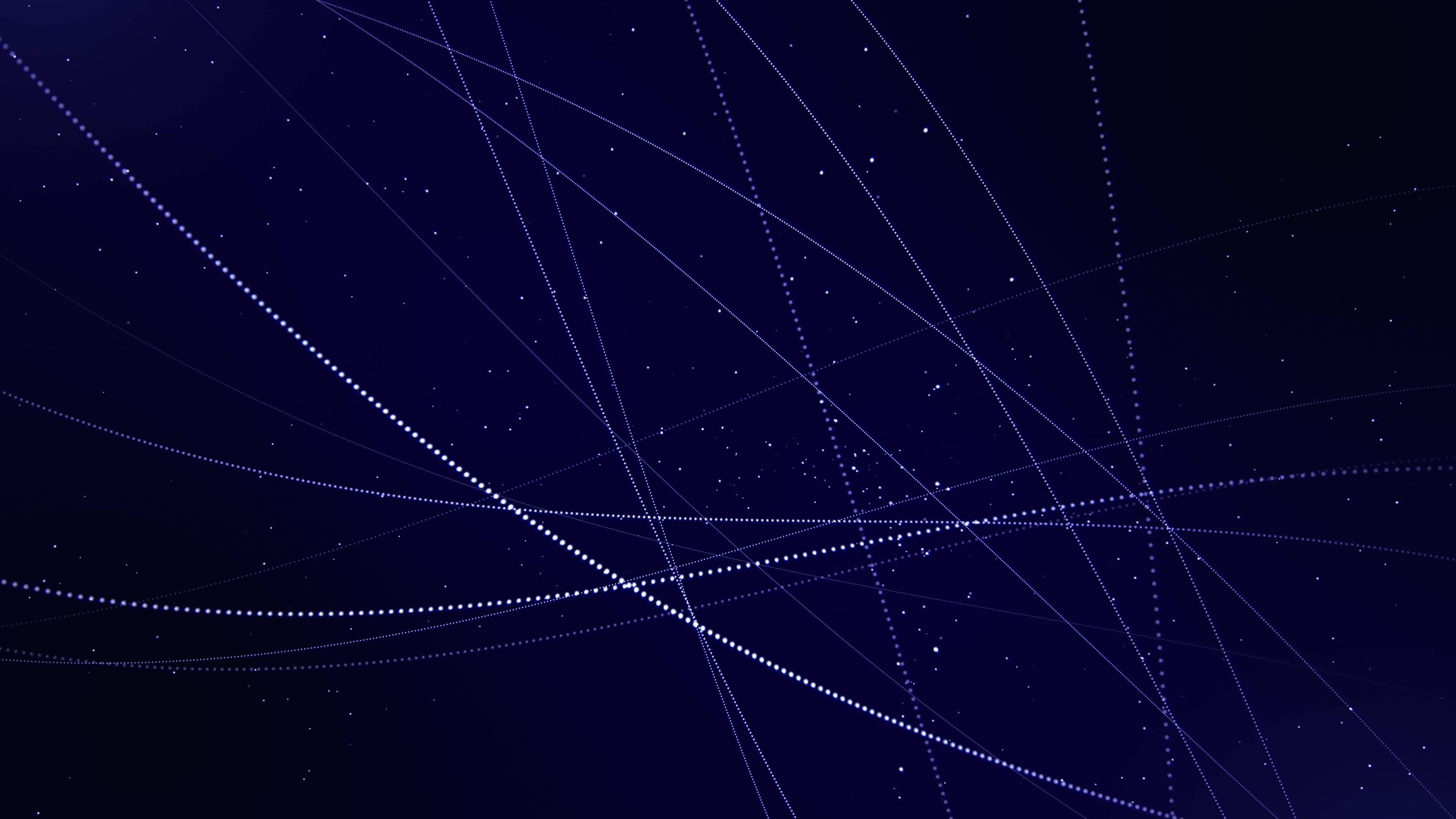 Loopable Background With Abstract Structure Made Of Glowing Blue Lines