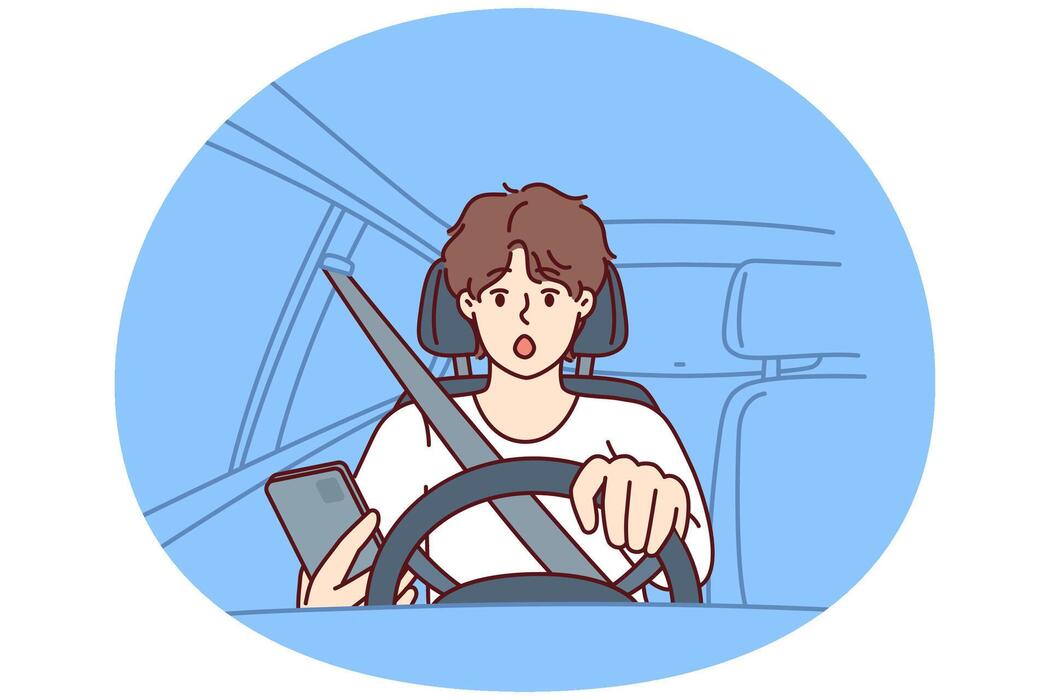 Distracted Driving Vector Art, Icons, and Graphics for Free Download