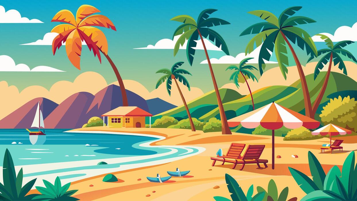 Page 10 | Beach Scene Vector Art, Icons, and Graphics for Free Download