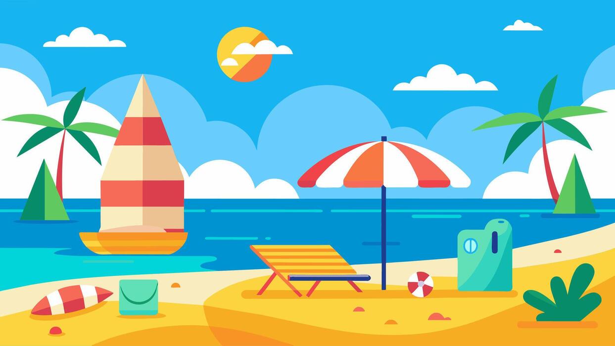 Page 10 | Beach Scene Vector Art, Icons, and Graphics for Free Download