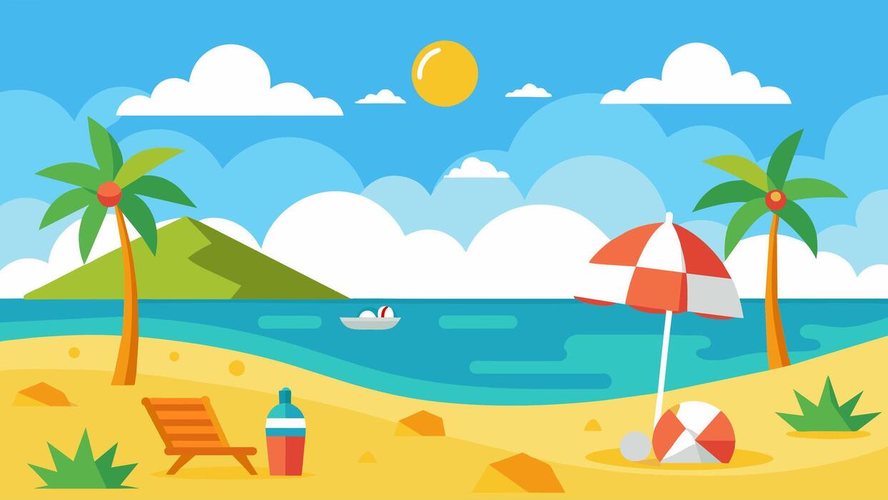 Page 10 | Beach Scene Vector Art, Icons, and Graphics for Free Download