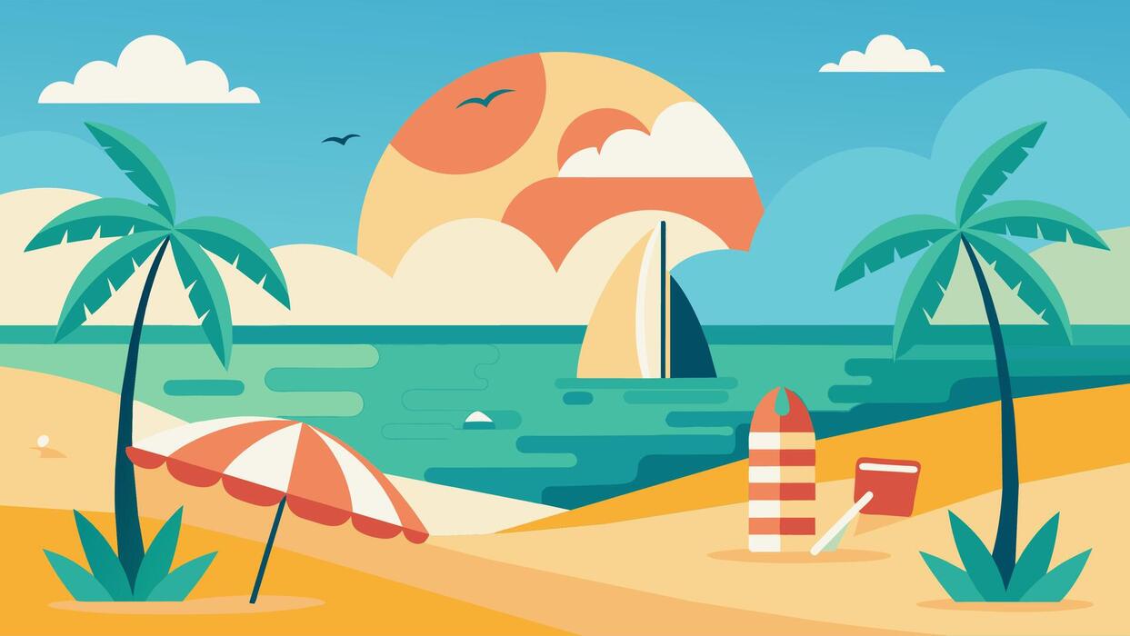 Page 11 | Beach Scene Vector Art, Icons, and Graphics for Free Download