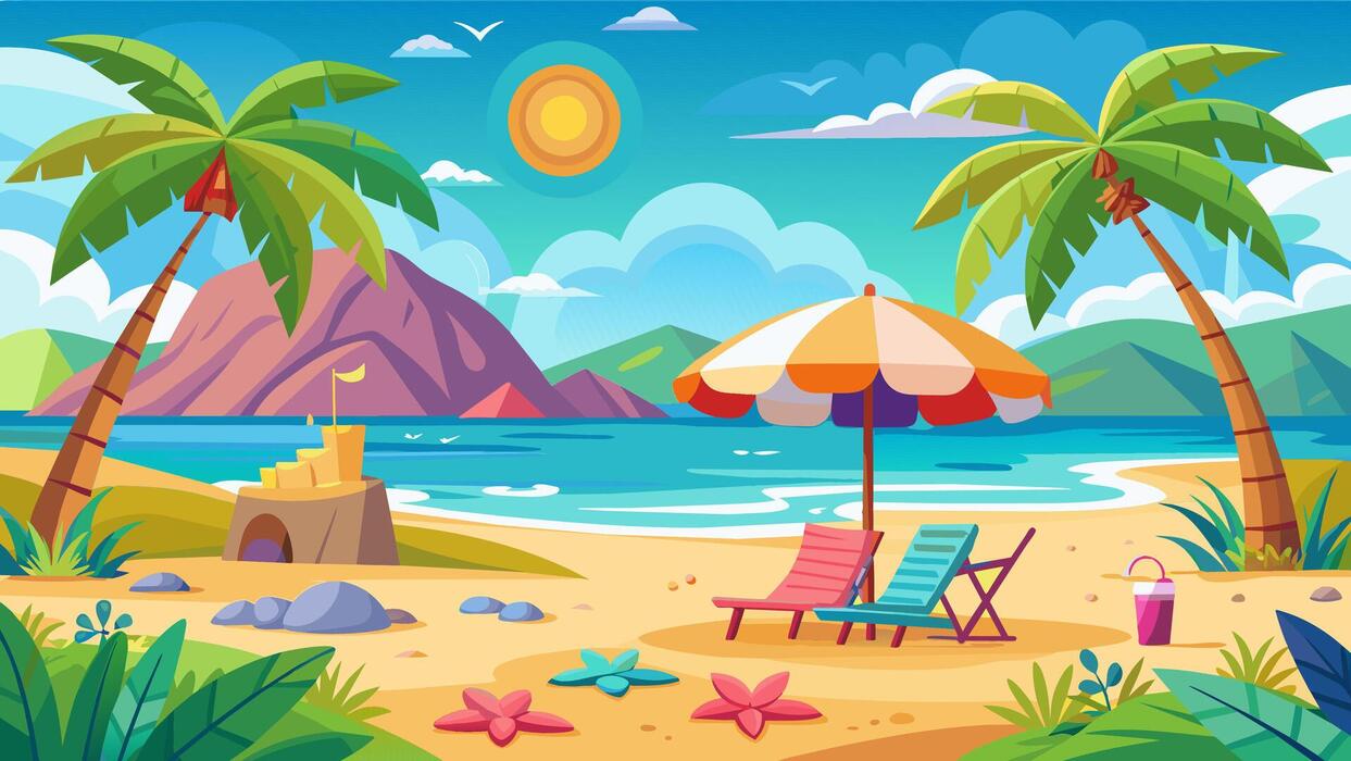 Page 10 | Beach Scene Vector Art, Icons, and Graphics for Free Download