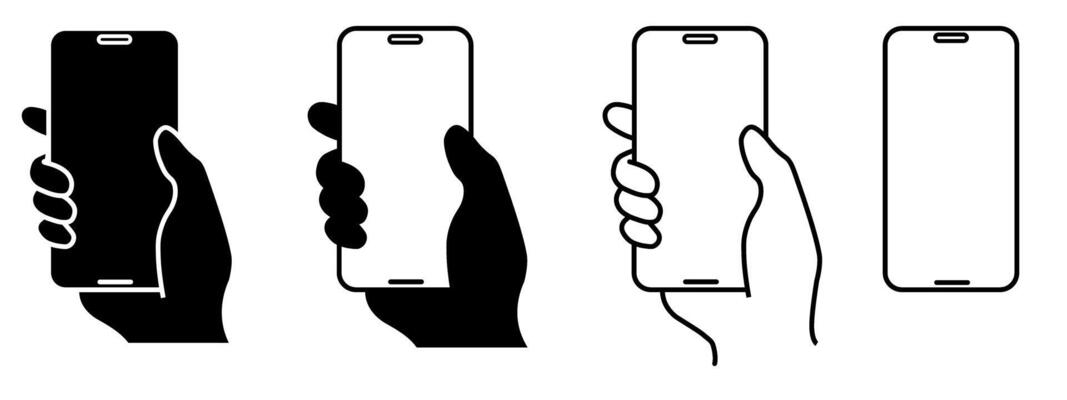 Hand Holding Cell Phone Vector Art Icons And Graphics For Free Download