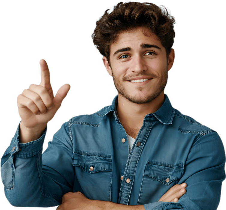 Guy Pointing PNGs for Free Download