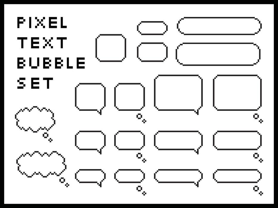 Pixel Speech Bubble Vector Art, Icons, and Graphics for Free Download