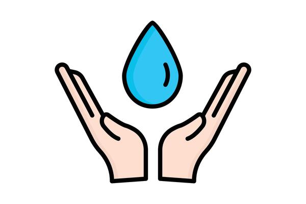Hands Holding Water Vector Art Icons And Graphics For Free Download