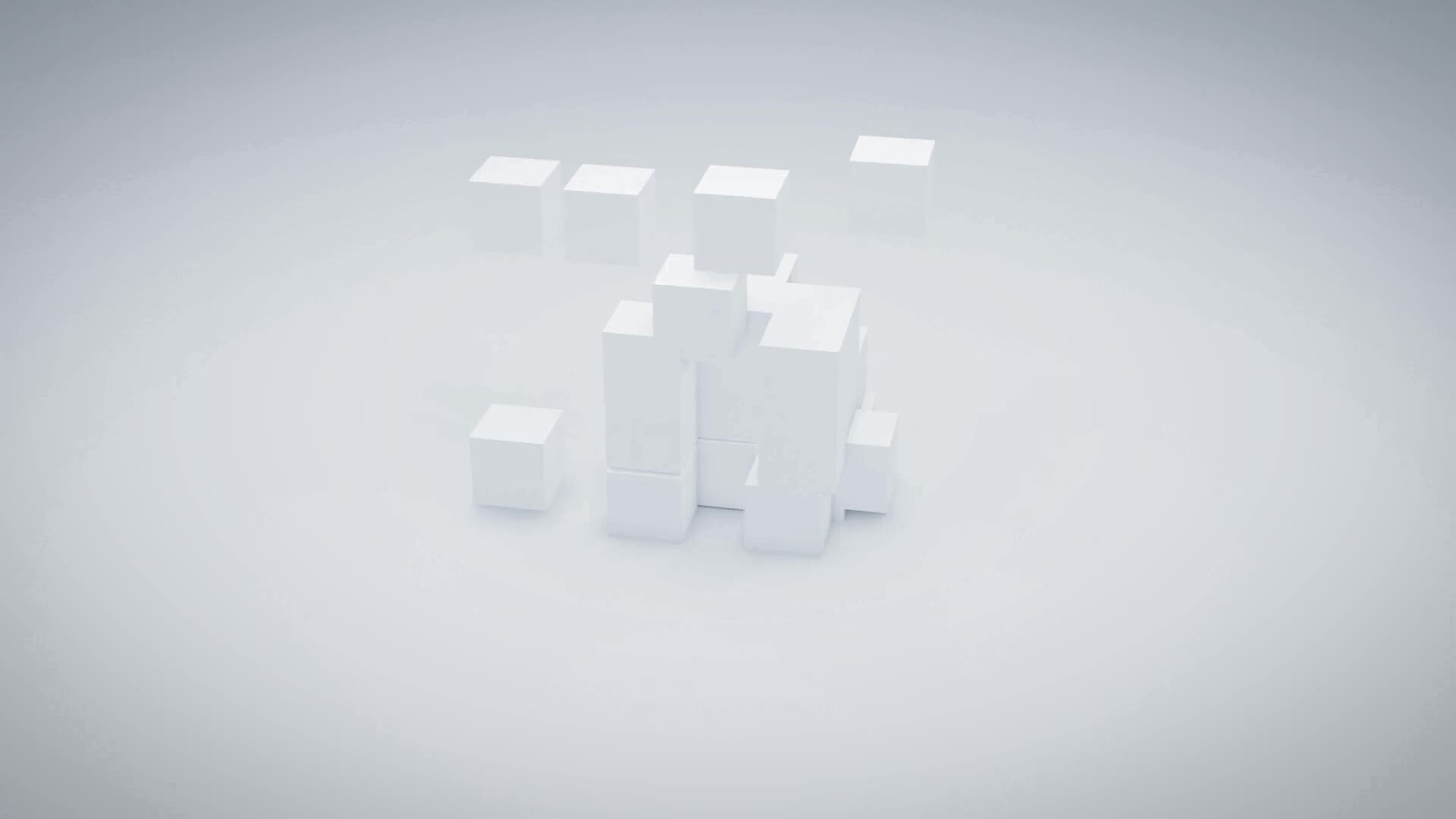 3d Animation White Geometric Background With Cubes Animation Motion Loop Animation 46549143