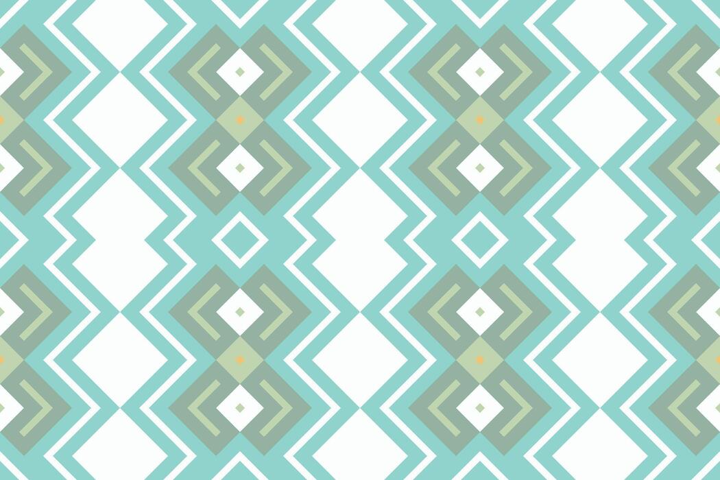 Ethnic Zigzag Pattern In Retro Colors Aztec Style Seamless Background Vector Art Icons And