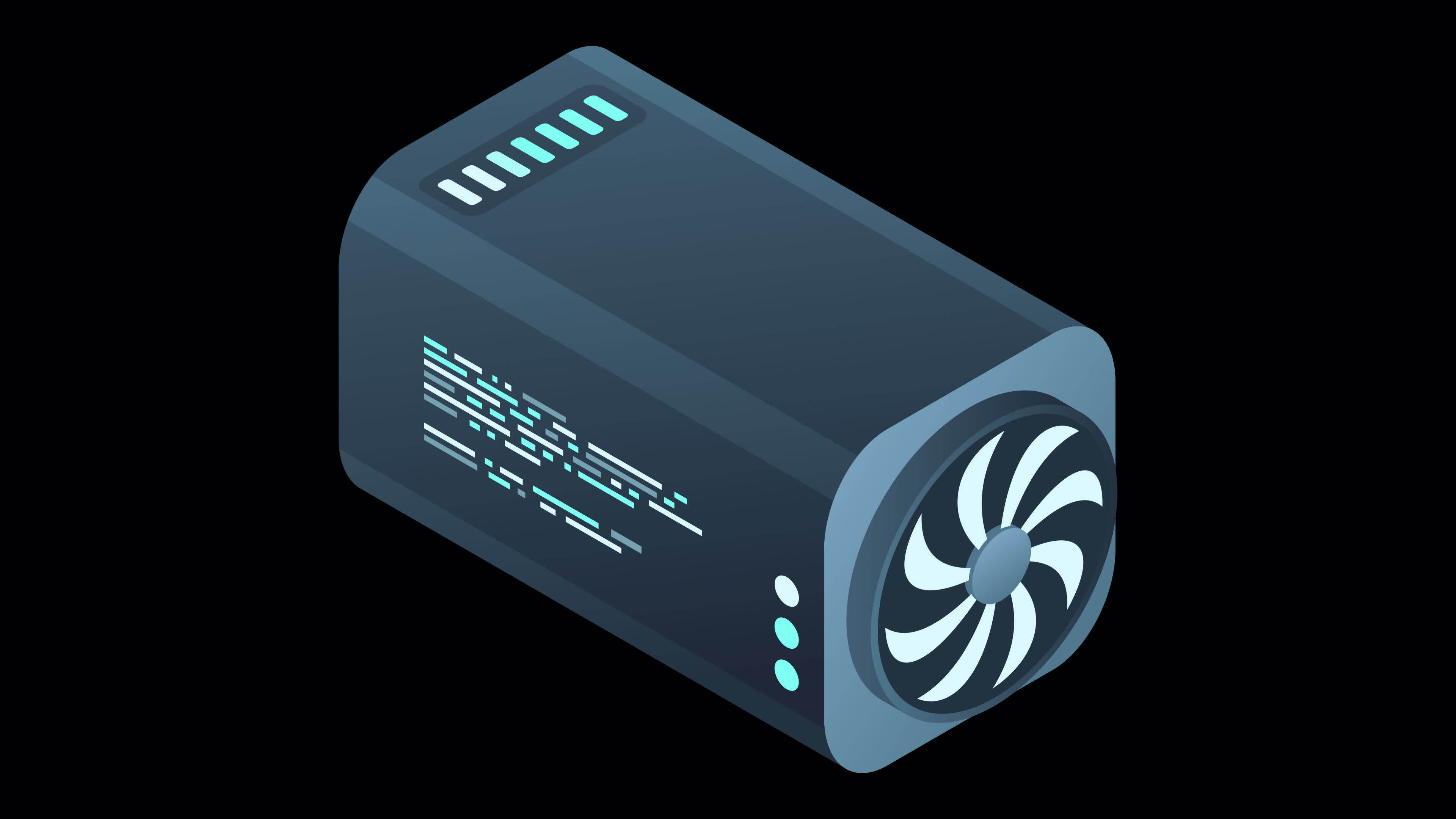 Isometric Futuristic Server Animation Isometric Database Or Data