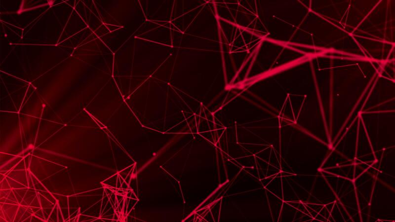 Abstract Futuristic Dark Plexus Background With Moving Connecting