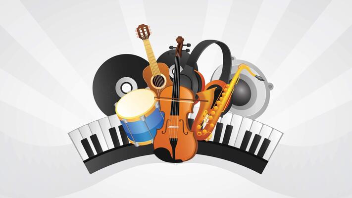 Musical Instruments Animation Stock Video Footage for Free Download