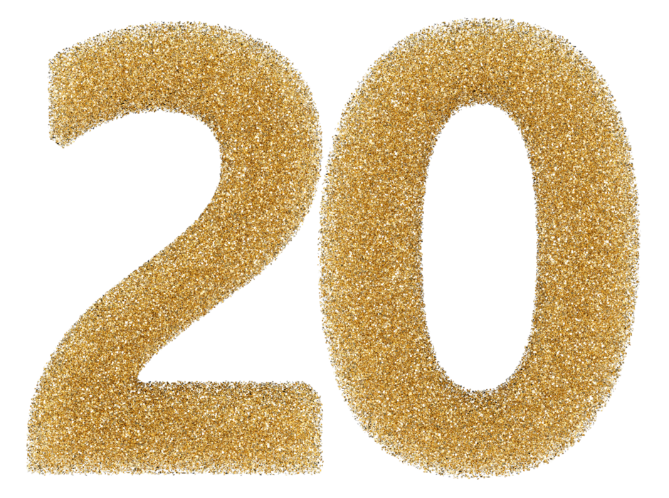 Number 20 PNGs for Free Download