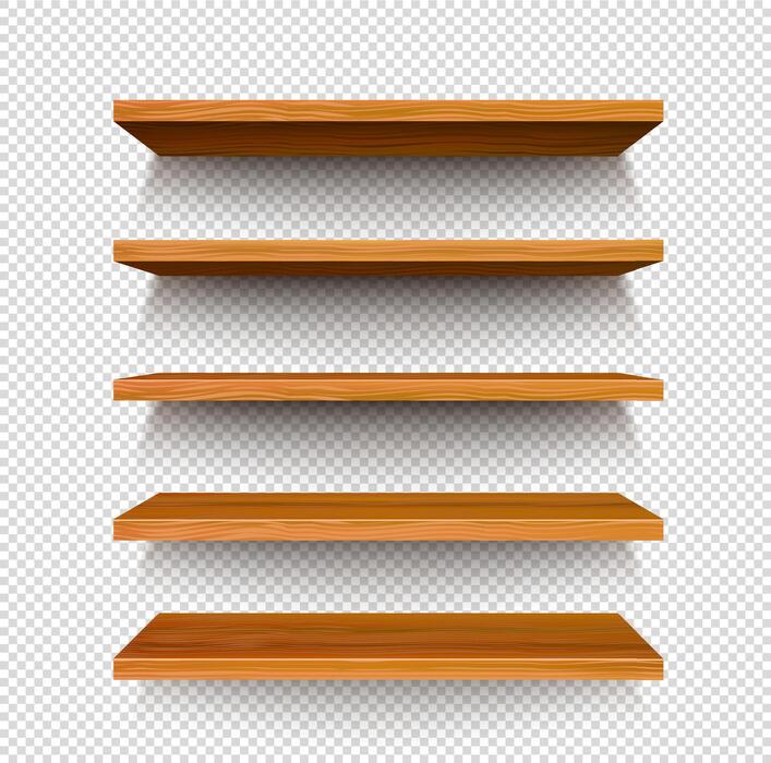 Wooden Shelf Template Vector Art, Icons, and Graphics for Free Download
