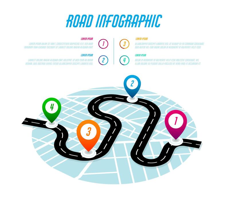 Road Map Diagram Vector Art, Icons, and Graphics for Free Download