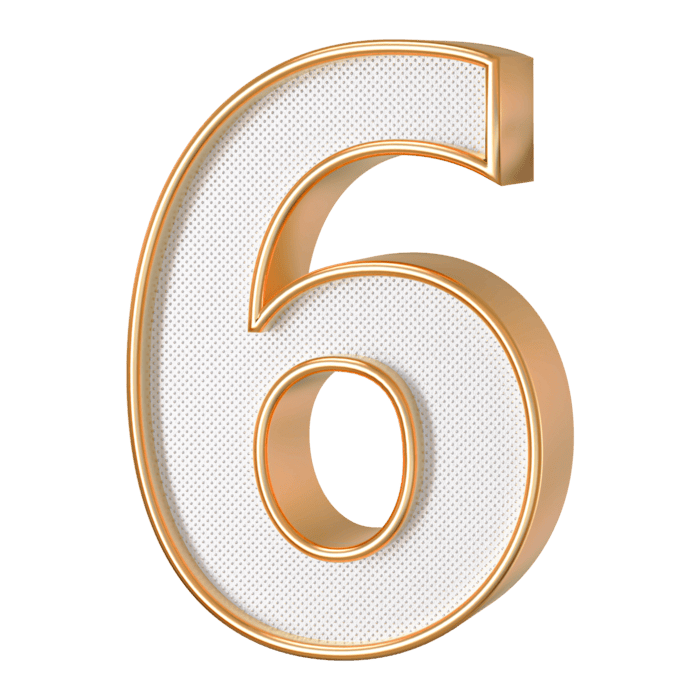 Number 6 PNGs for Free Download