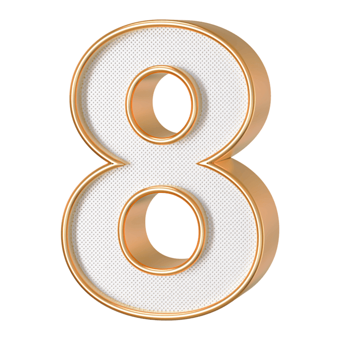 Number 8 PNGs for Free Download