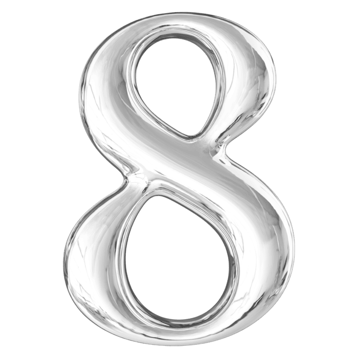 Number 8 PNGs for Free Download