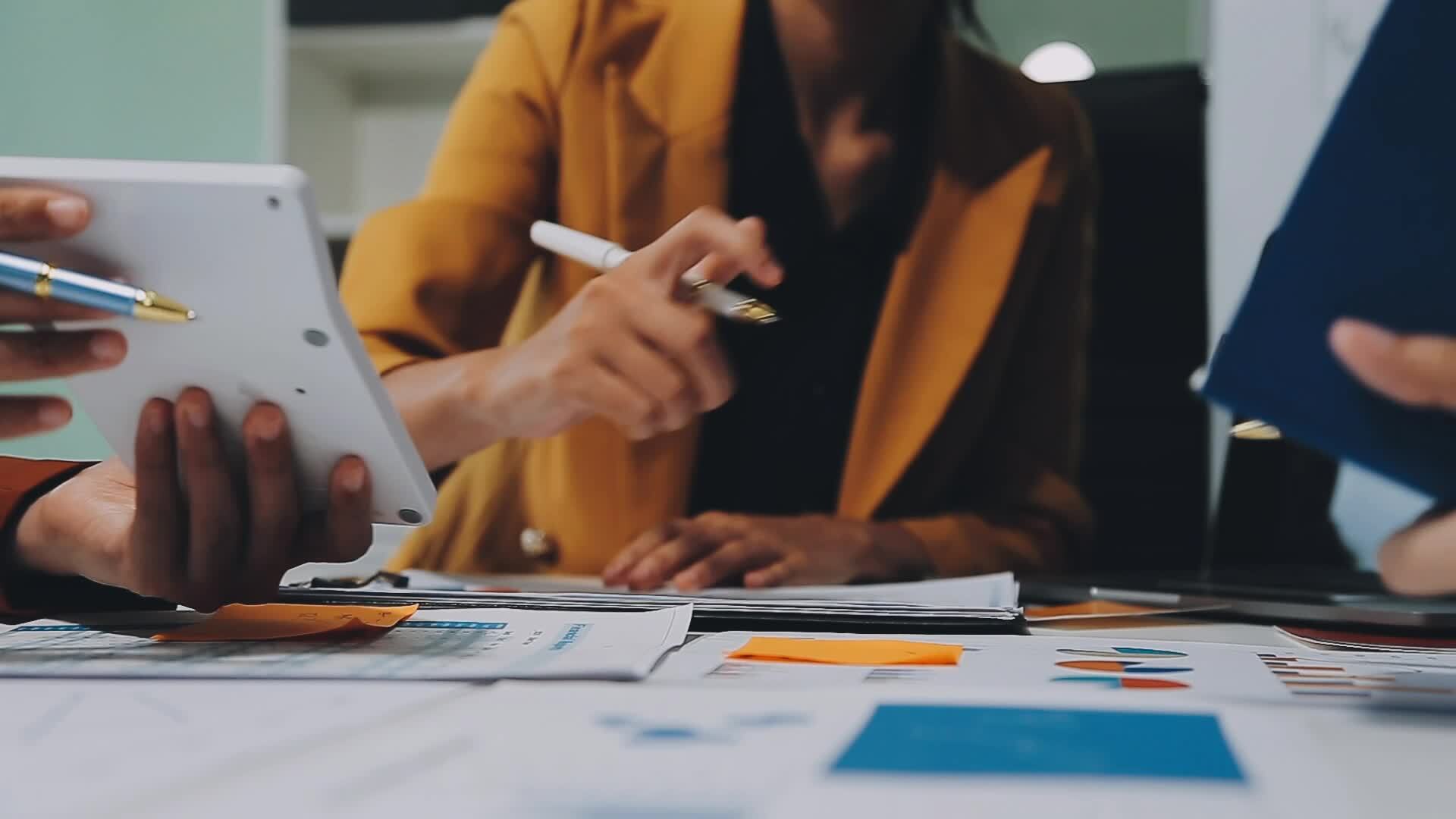 Young Asian Woman Leading Business Creative Team In Mobile Application Software Design Project