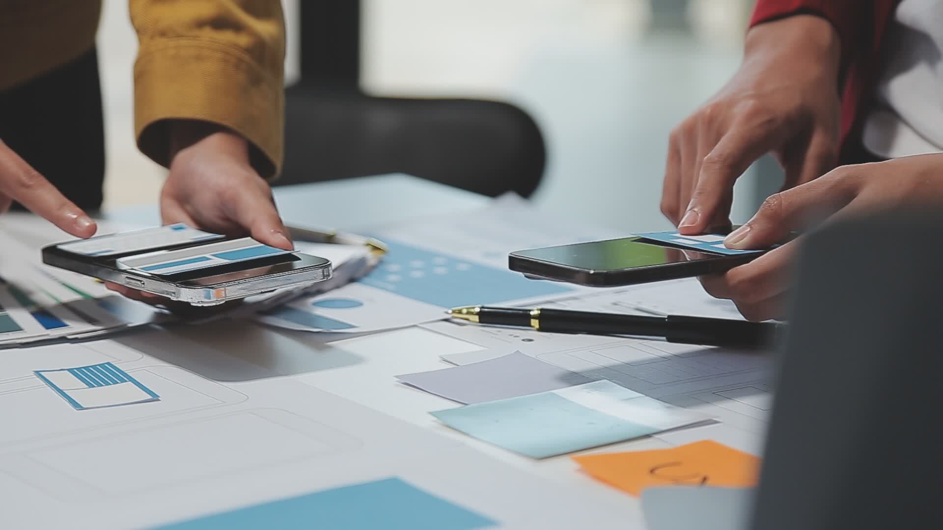 Young Asian Woman Leading Business Creative Team In Mobile Application Software Design Project