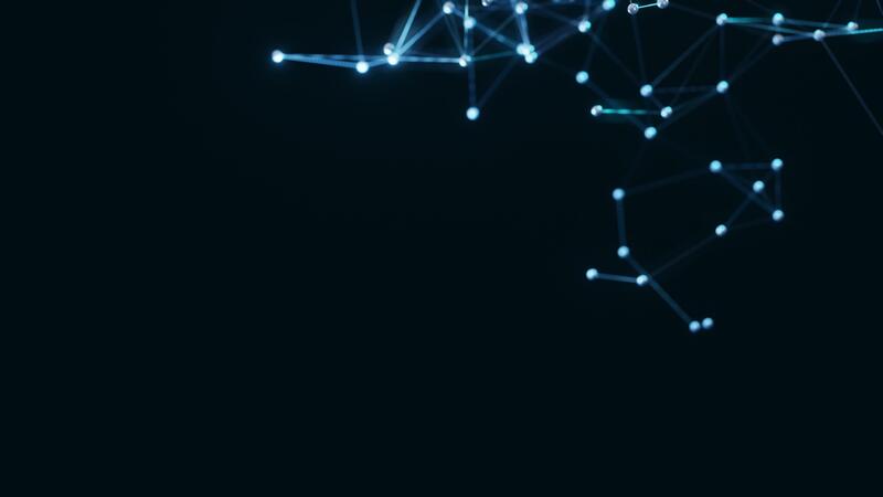 Digital plexus wave triangulation shapes, Futuristic technology neural networks, Animation loop ...