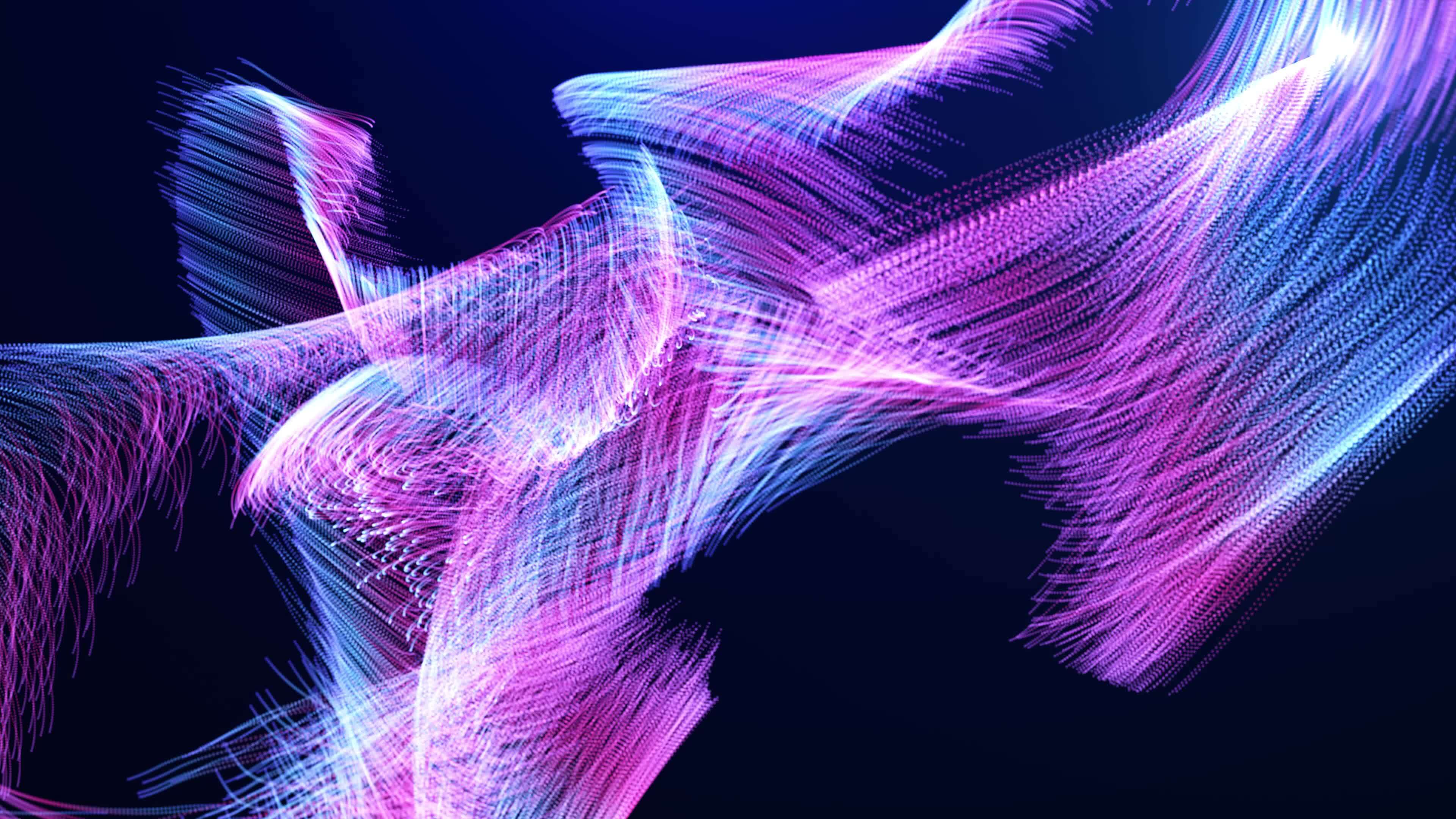 Abstract Glowing Particles Flying In A Whirlwind Of Energy Magic