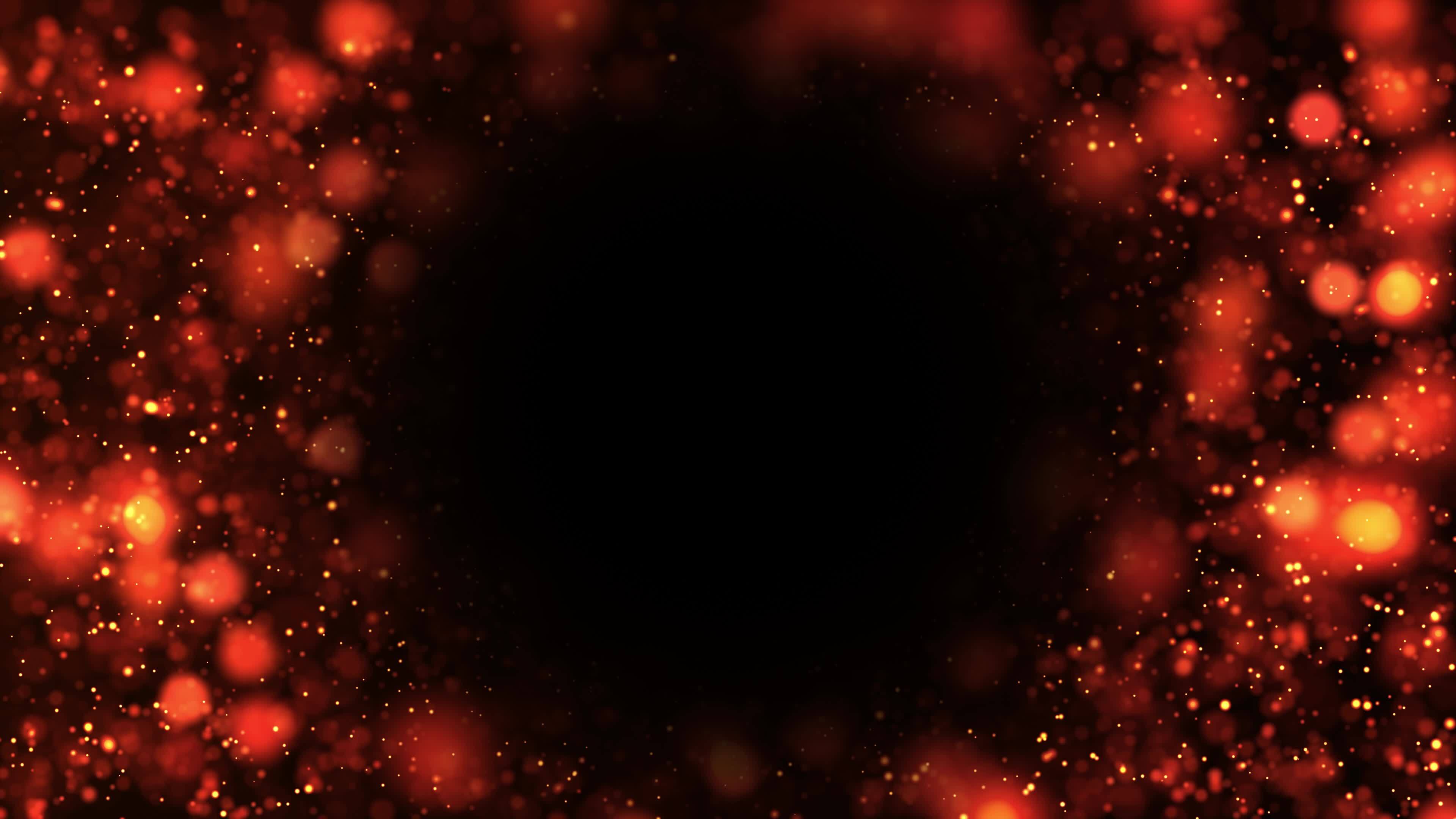 4k Abstract loop bokeh background with light particles on a dark background. animation frame ...